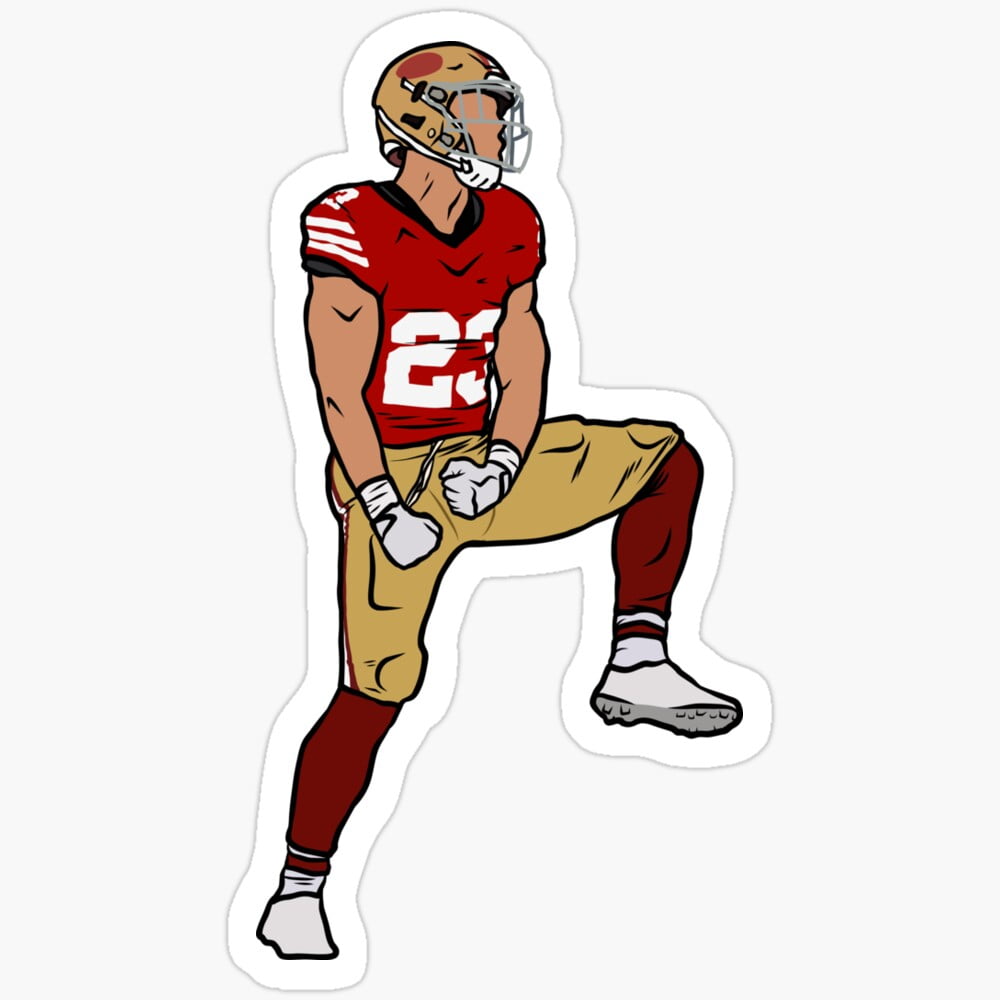 Kira Sticker - Christian Mccaffrey Celebration Sticker - Single, Trio ...