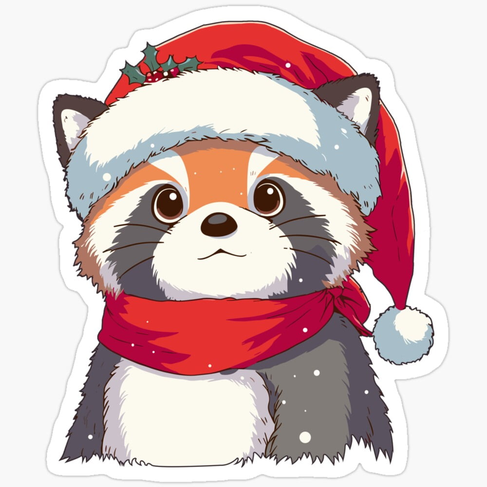 Kira Sticker - Christmas Tanuki Gift For You - Phone Stickers ...