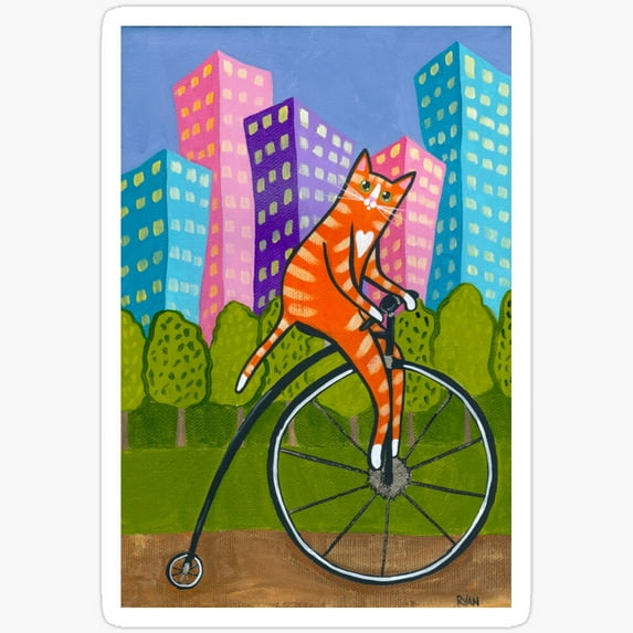 Kira Sticker - City Bike Ride - Phone Stickers, Waterproof Decals Water ...