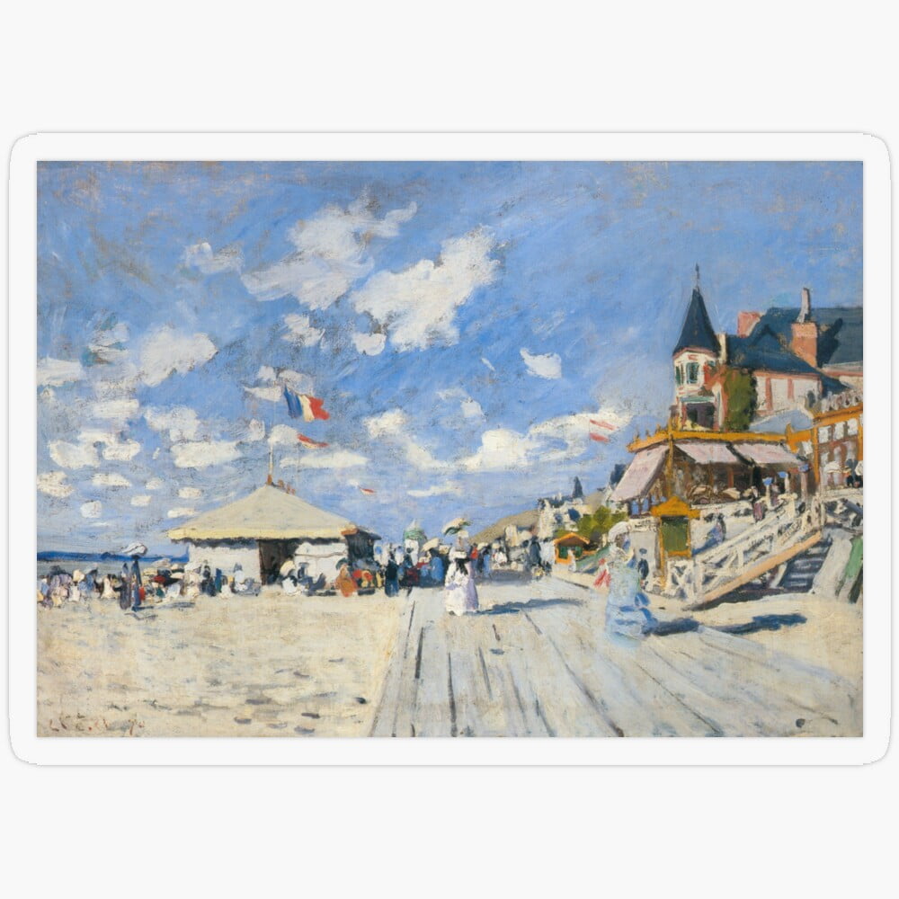 Kira Sticker Claude Monet The Boardwalk On The Beach At Trouville ...