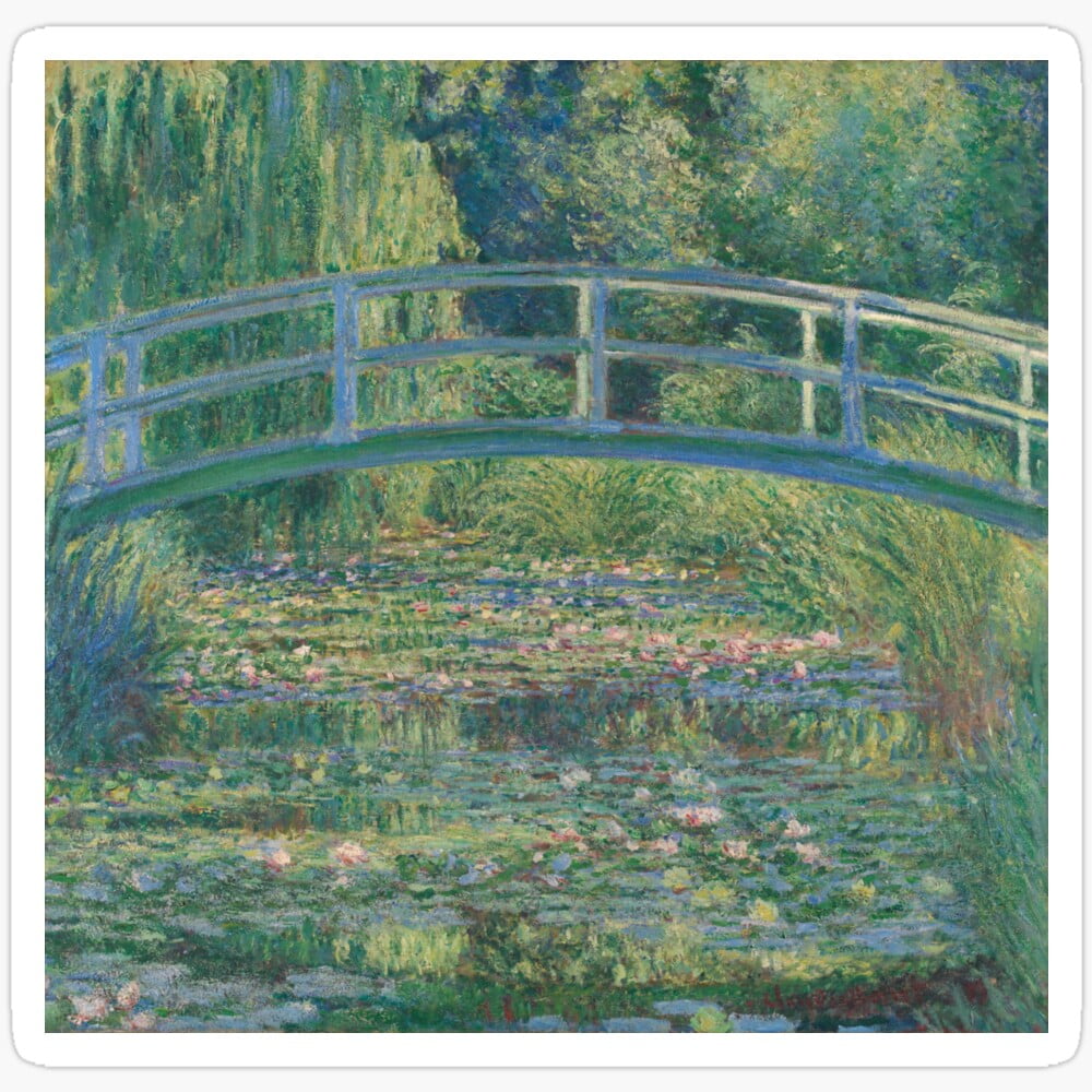 Kira Sticker Claude Monet Water Lilies And Japanese Bridge - Perfect ...