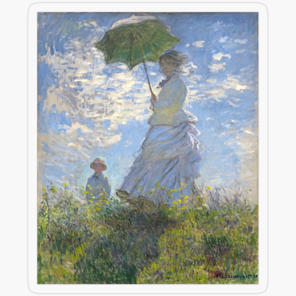 Kira Sticker Claude Monet Woman With A Parasol Madame Monet And Her Son ...