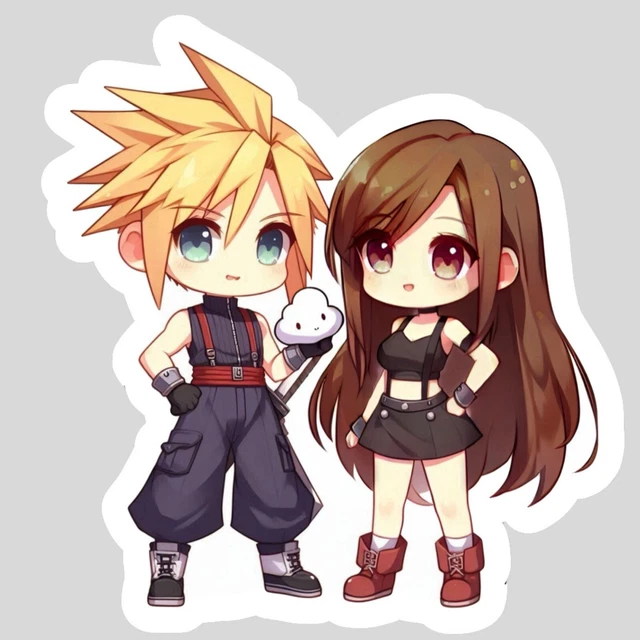 Kira Sticker With Cloud Strife, Tifa Lockhart, Final Fantasy Vii, Ff7 ...