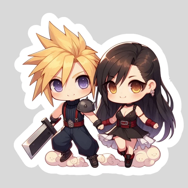Kira Sticker With Cloud Strife, Tifa Lockhart, Final Fantasy Vii, Ff7 ...