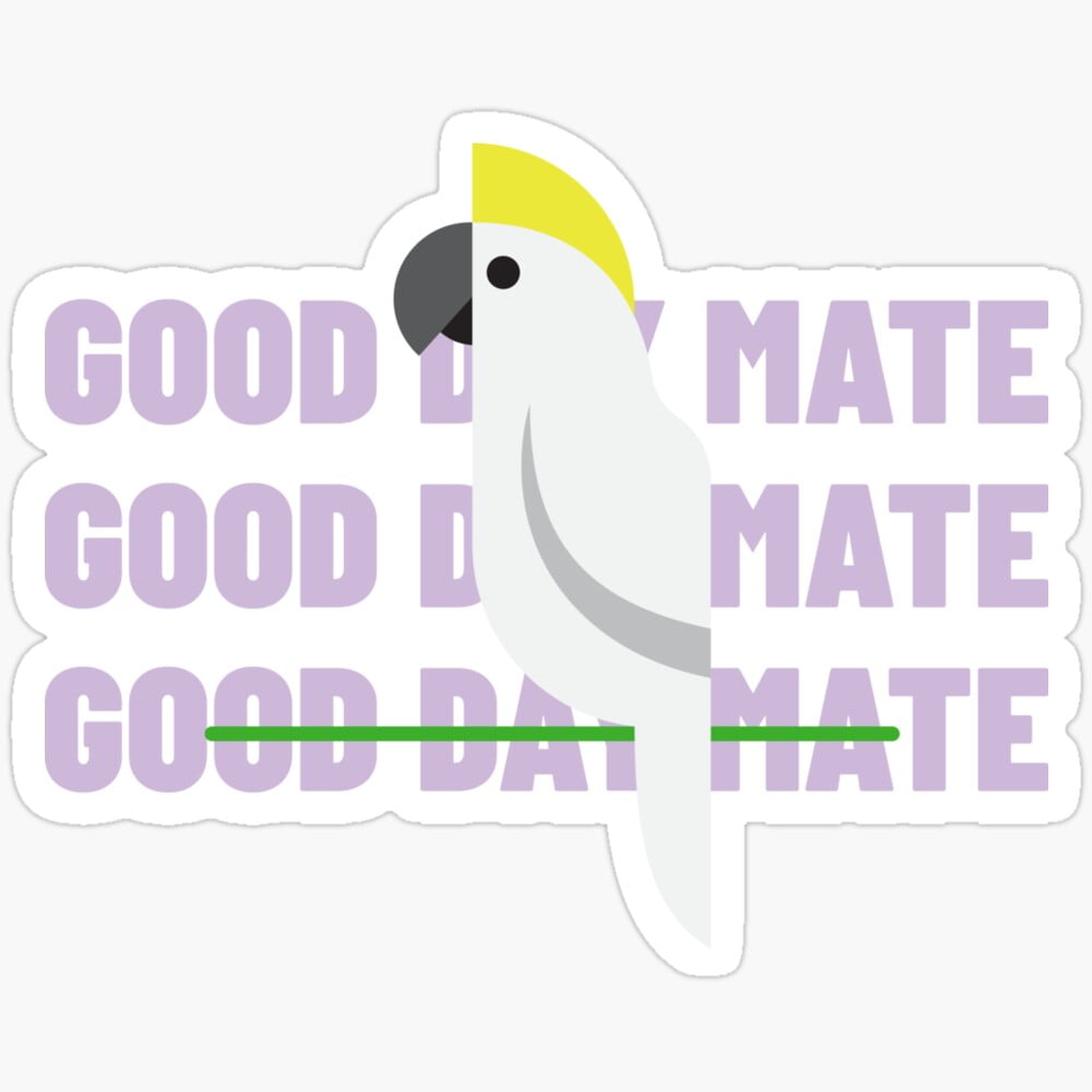 Kira Sticker - Cockatoo Good Day Mate Gift For You - Phone Stickers ...