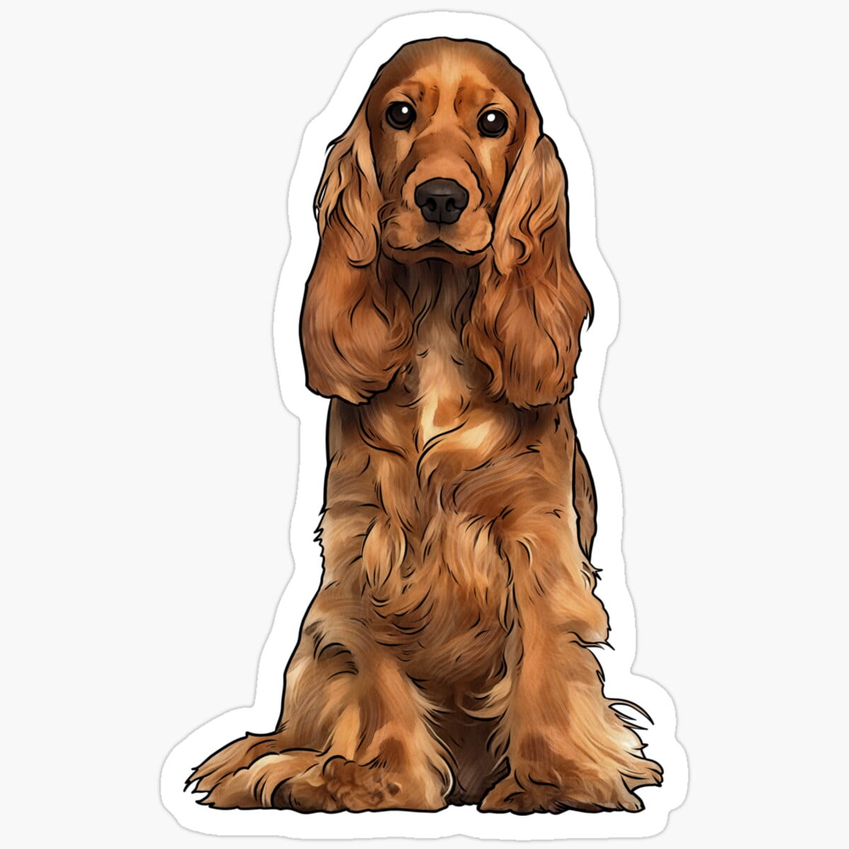 Kira Sticker - Cocker Spaniel Dog Sticker, Funny Waterproof Decal For ...