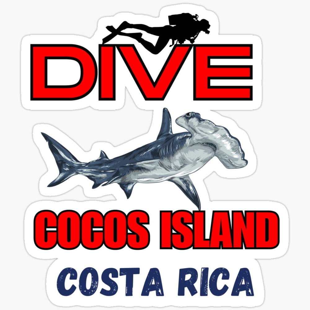 Kira Sticker - Cocos Island - Costa Rica Dive -Hammerhead Shark Gift ...