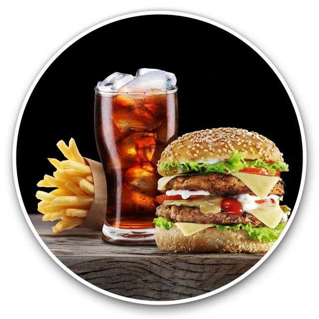 Kira Sticker With Cola Burger Chips Fast Food Takeaway Cool Gift ...