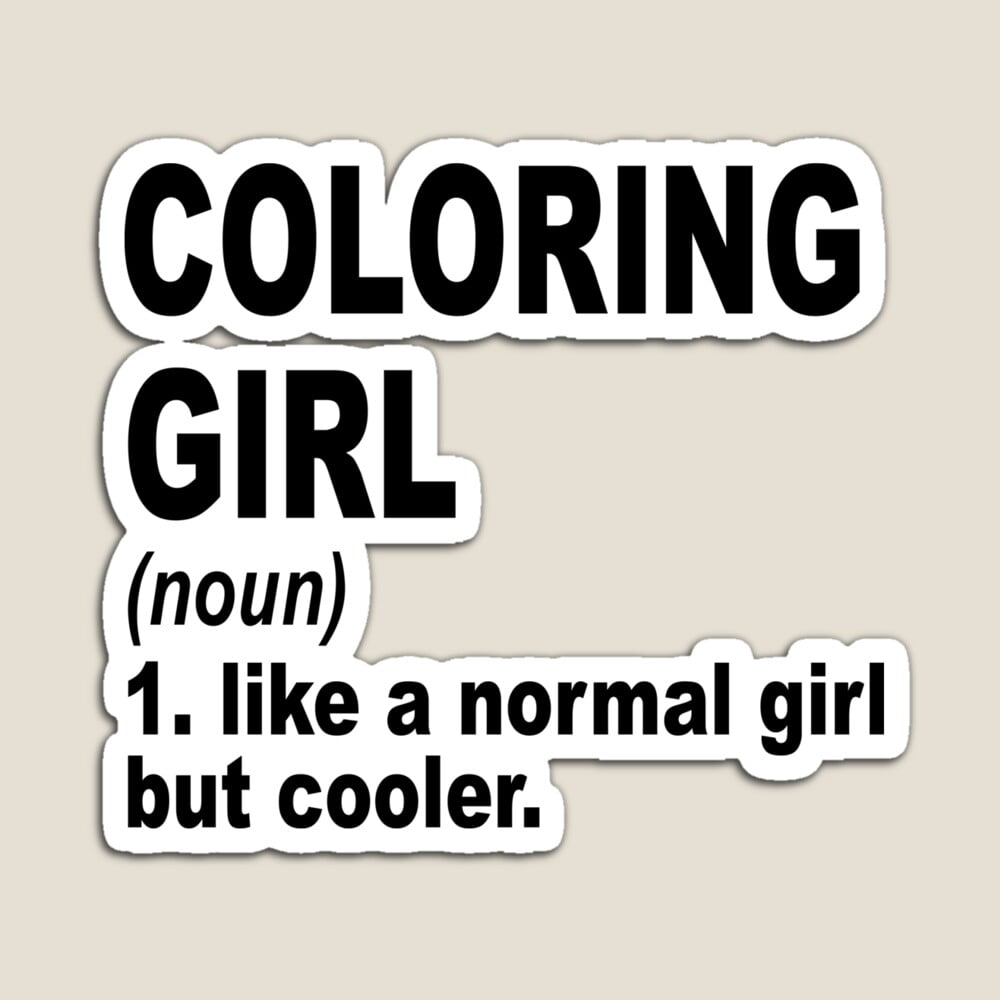 Kira Sticker With Coloring Girl Like A Normal Girl But Cooler,Coloring ...