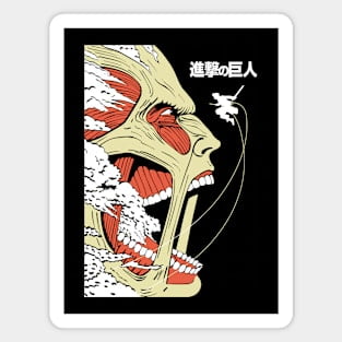 Kira Sticker With Colossal Titan And Scout Regiment Action Decorative ...