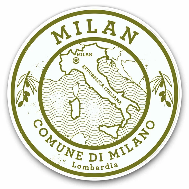 Kira Sticker With Comune Di Milano Milan Italy Travel Map Cool Gift ...