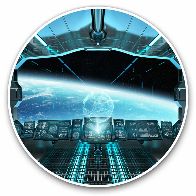 Kira Sticker With Cool Alien Spaceship Ufo Earth Sci-Fi Cool Gift ...