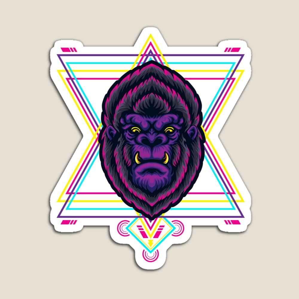 Kira Sticker With Cool Frog Head Sacred Geometry Sticker Decorative ...