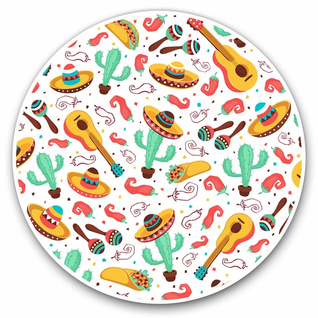 Kira Sticker With Cool Mexican Hat Cactus Fun Cool Gift Decorative ...