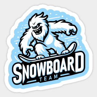 Kira Sticker With Cool Snowboarding Yeti Snowboard Team Abominable ...