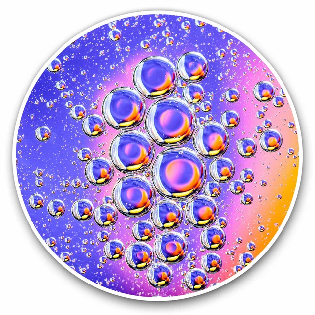 Kira Sticker With Cool Water Droplets Bubbles Art Cool Gift Decorative ...