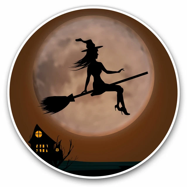 Kira Sticker With Cool Witch Silhouette Halloween Cool Gift Decorative ...