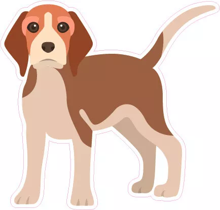 Kira Sticker With Coonhound Beagle Dog Cartoon Window Decal Decorative ...