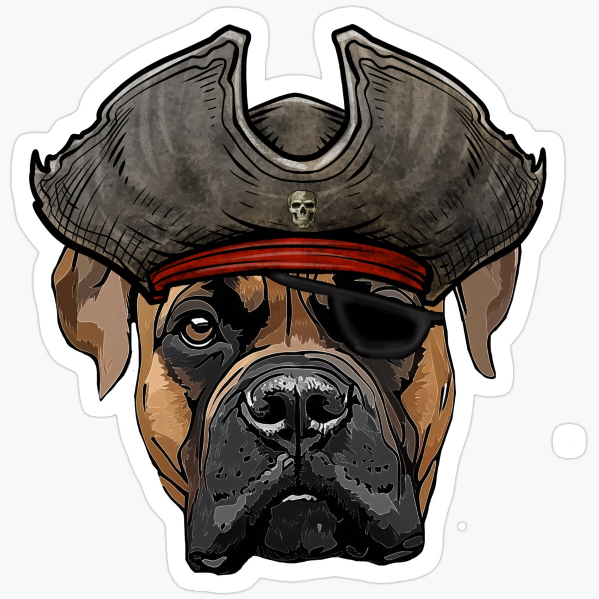 Kira Sticker - Copy Of Funny Pirate Boerboel Dog Sticker, Funny ...