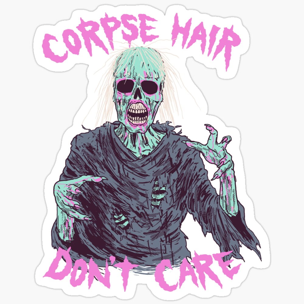 Kira Sticker - Corpse Hair Don'T Care Sticker - Single, Trio, Or Squad ...