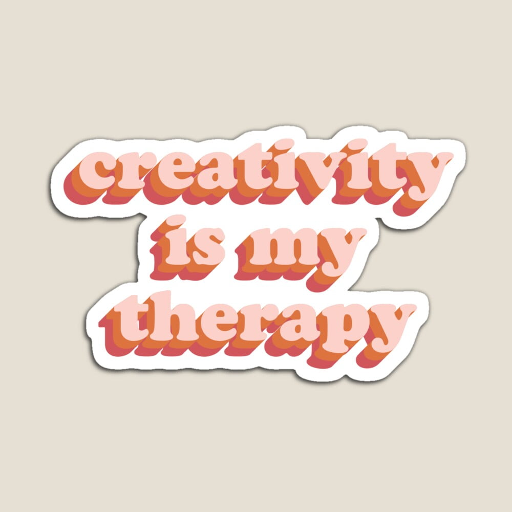 Kira Sticker With Creativity Is My Therapy Colorful Sticker Decorative ...