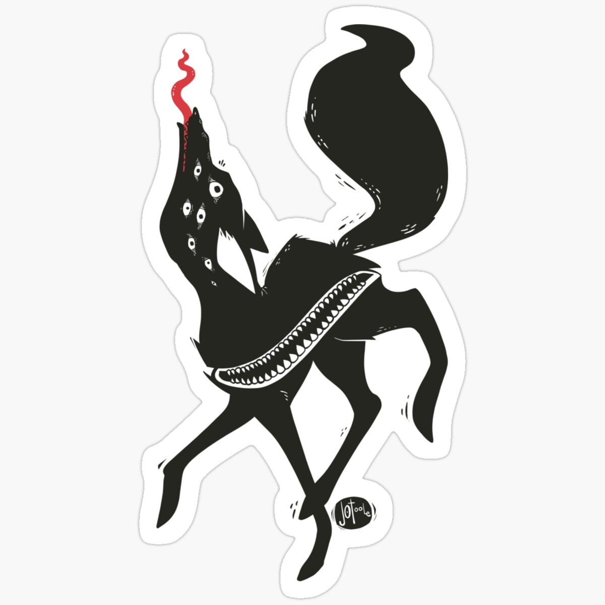 Kira Sticker - Creepy Cute Dancing Fox Creature Sticker, Funny ...