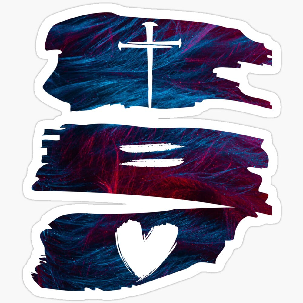 Kira Sticker Cross + Nails = Forgiven | Bold Christian Gospel Design ...