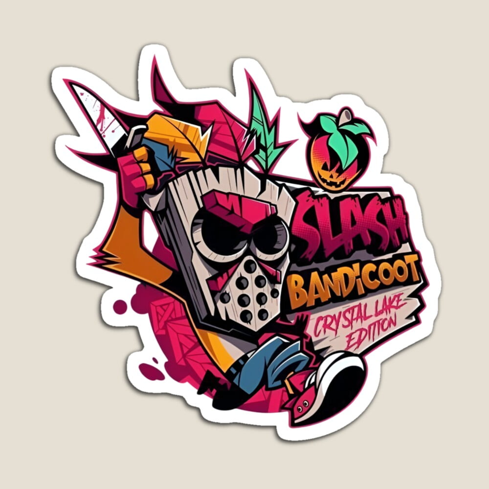 Kira Sticker With Crystal Lake Edition - Slash Bandicoot Sticker ...