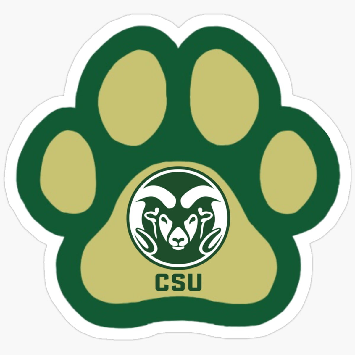 Kira Sticker - Csu Dog Paw Sticker, Funny Waterproof Decal For Pet ...