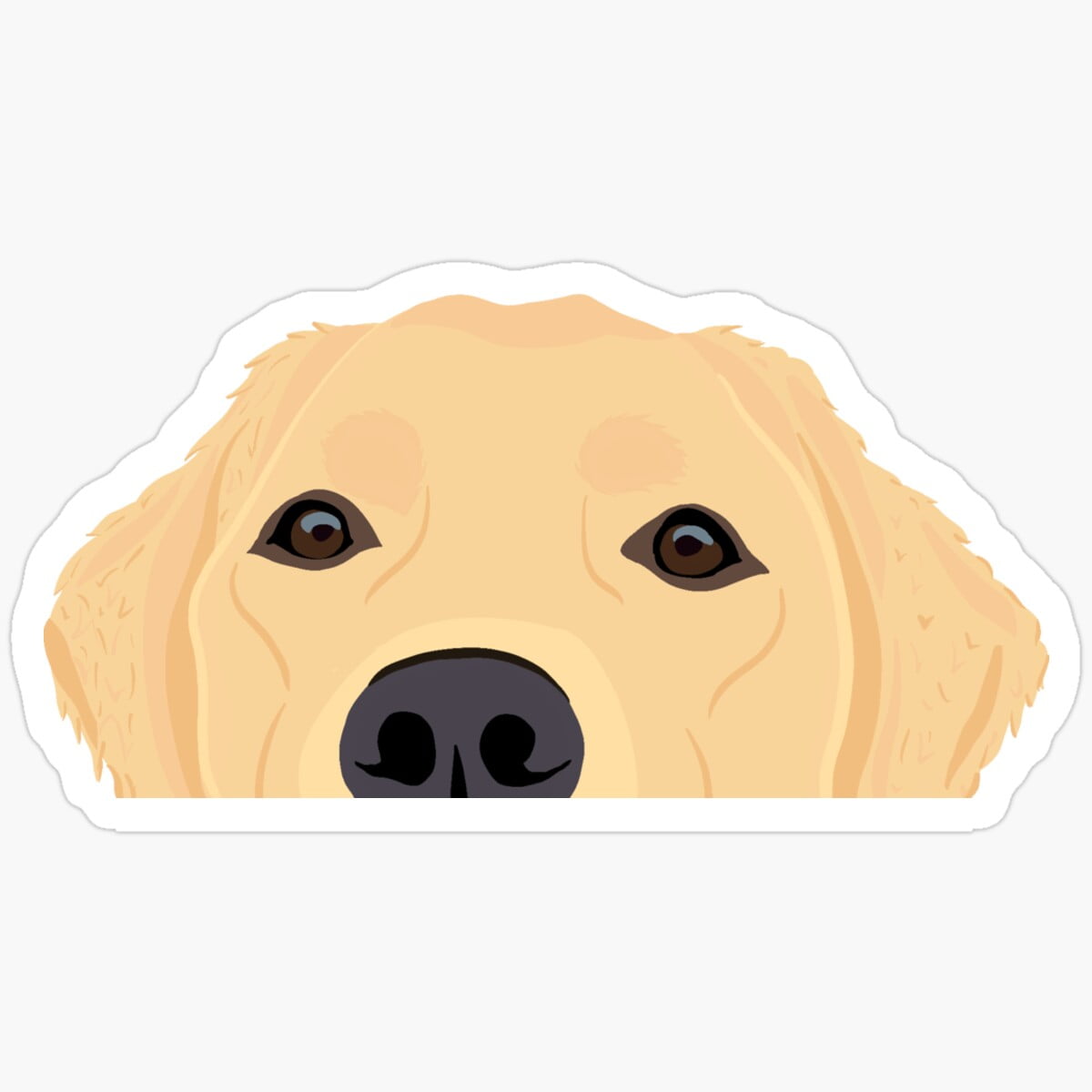 Kira Sticker - Curious Golden Retriever Sticker, Funny Waterproof Decal ...