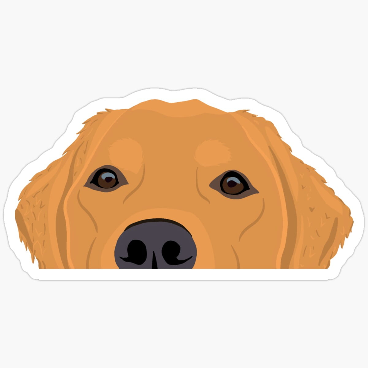 Kira Sticker - Curious Red Golden Retriever Sticker, Funny Waterproof ...