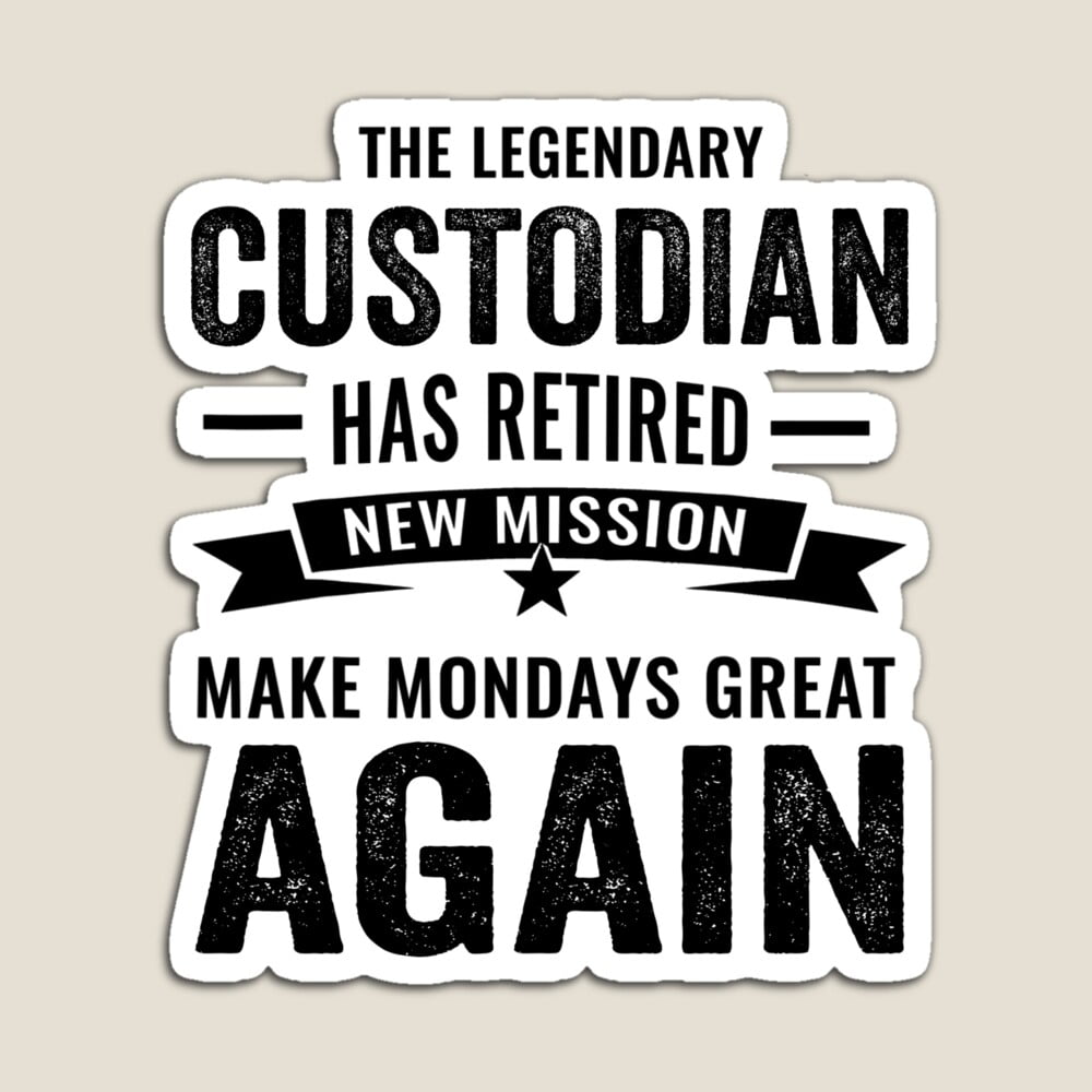 Kira Sticker With Custodian Perfect Retirement Gift Idea, Retired ...