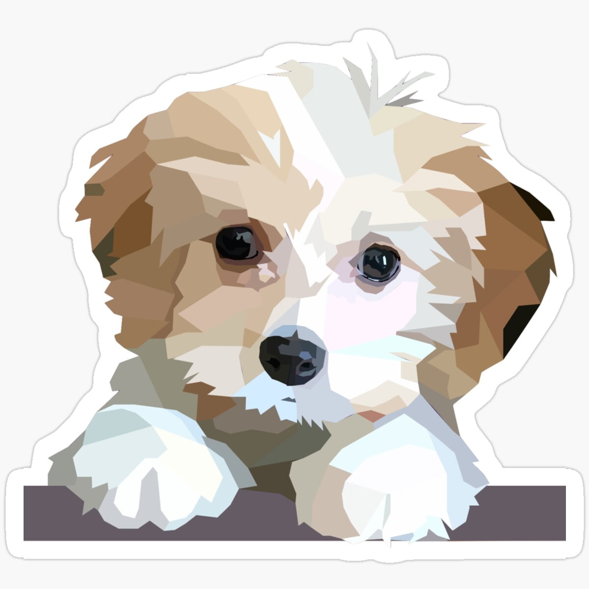 Kira Sticker - Cute Cavachon Dog Sticker, Funny Waterproof Decal For Pet Lovers - Walmart.com