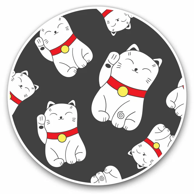 Kira Sticker With Cute Chinese Lucky Cats Japanese Cool Gift Decorative ...