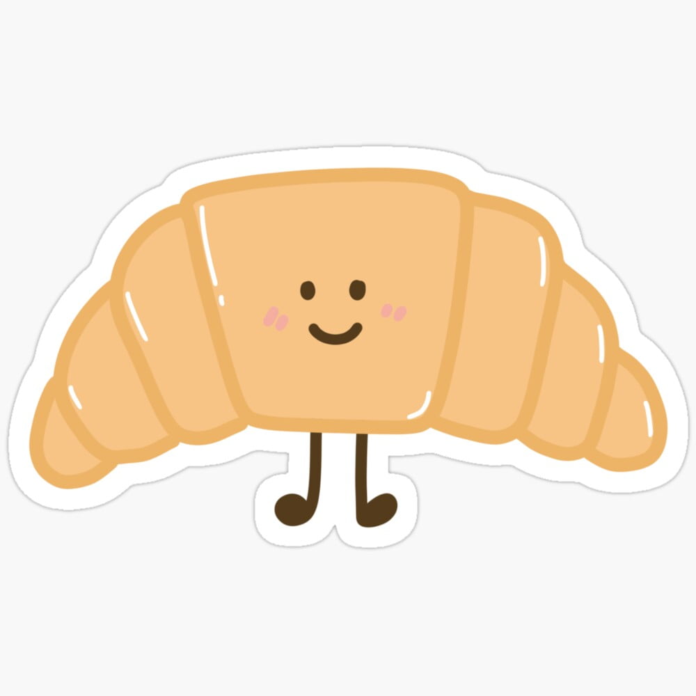 Kira Sticker - Cute Croissant Sticker - Walmart.com