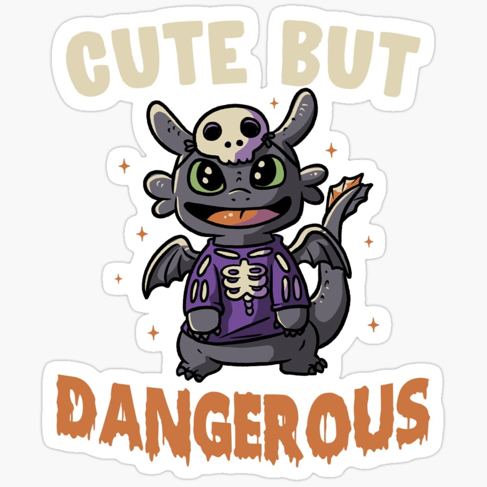 Kira Sticker With Cute But Dangerous Cute Spooky Glossy Decorative ...