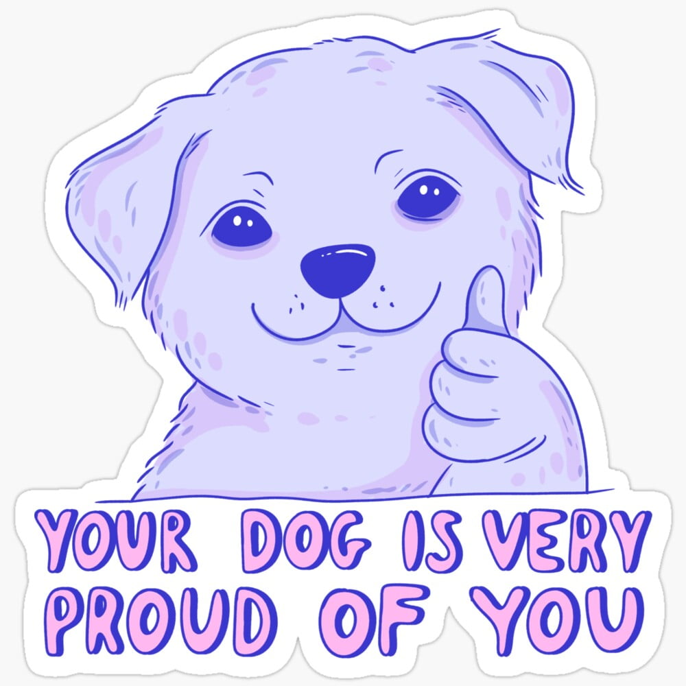 Kira Sticker - Cute Dog Thumbs Up - Your Dog Is Proud Of You - Phone ...