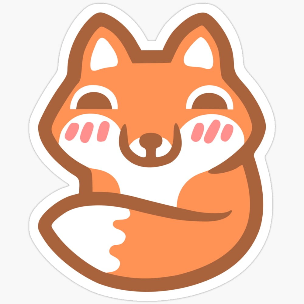 Kira Sticker - Cute Fox Sticker - Walmart.com