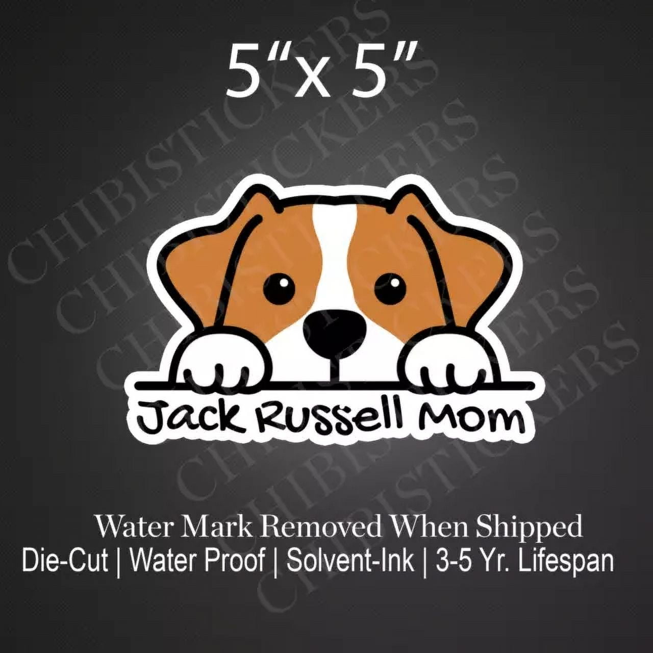 Kira Sticker With Cute Happy Jack Russell Terrier Mom Chibi Dog Peeker ...