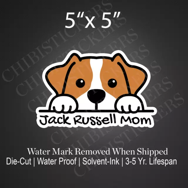 Kira Sticker With Cute Happy Jack Russell Terrier Mom Chibi Dog Vinyl ...
