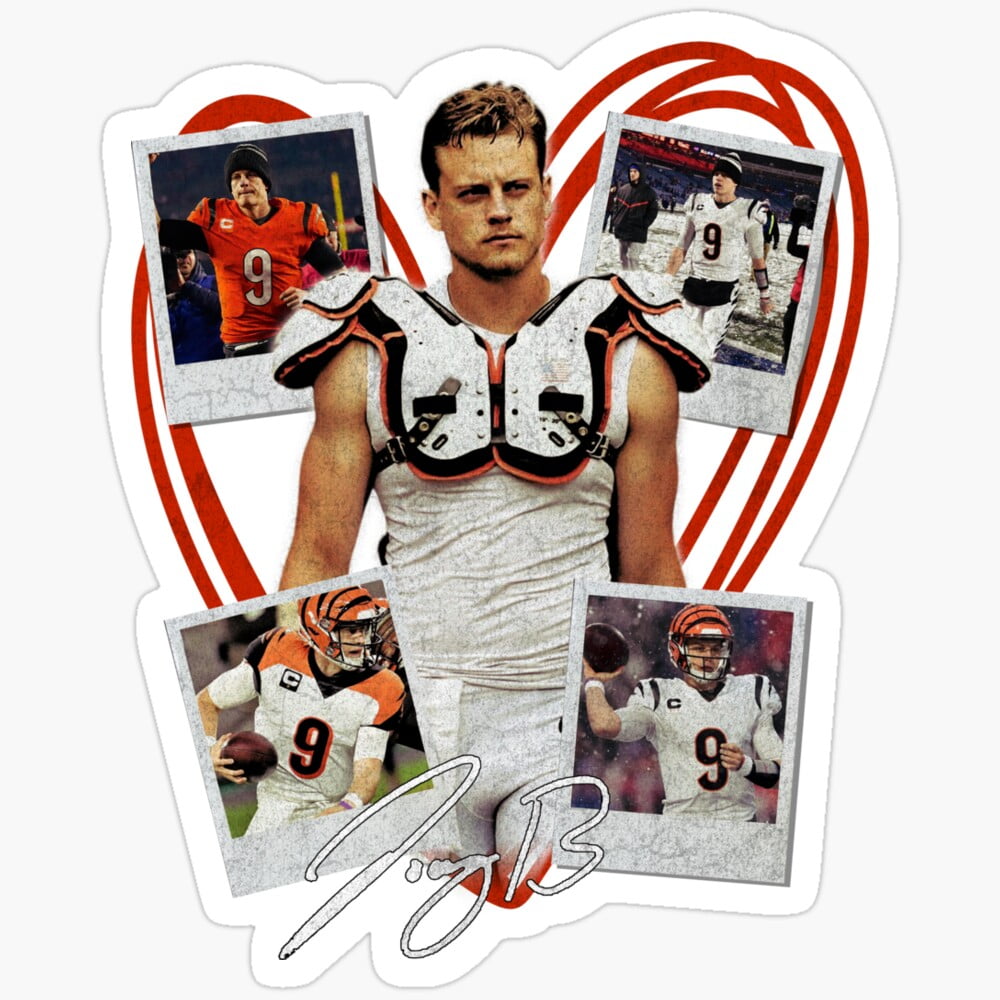 Kira Sticker - Cute Joe Burrow Vintage Heart Sticker - Single, Trio, Or ...