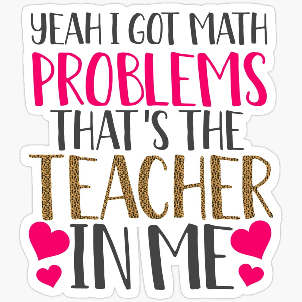 Kira Sticker With Cute Math Problems Teacher Teaching Gift Decorative ...