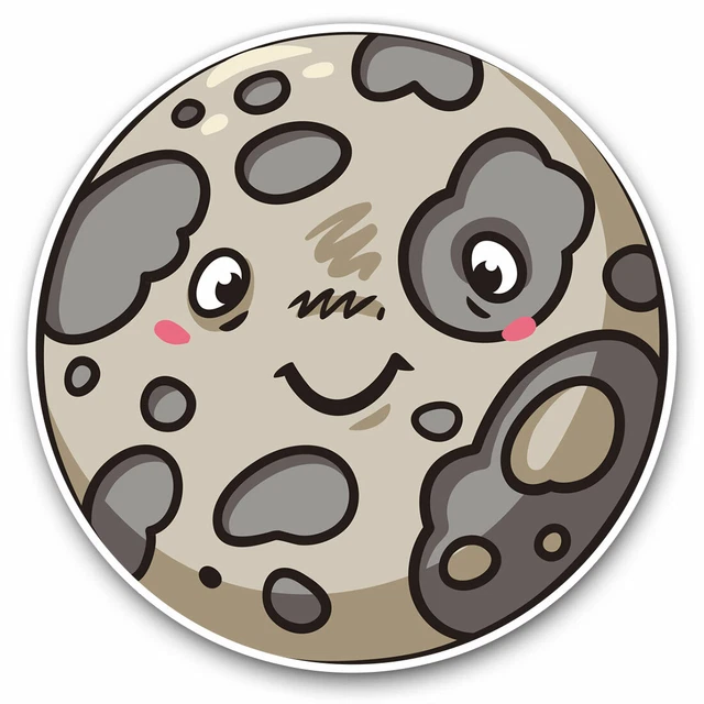 Kira Sticker With Cute Night Moon Space Planets Cool Gift #2189-2 ...