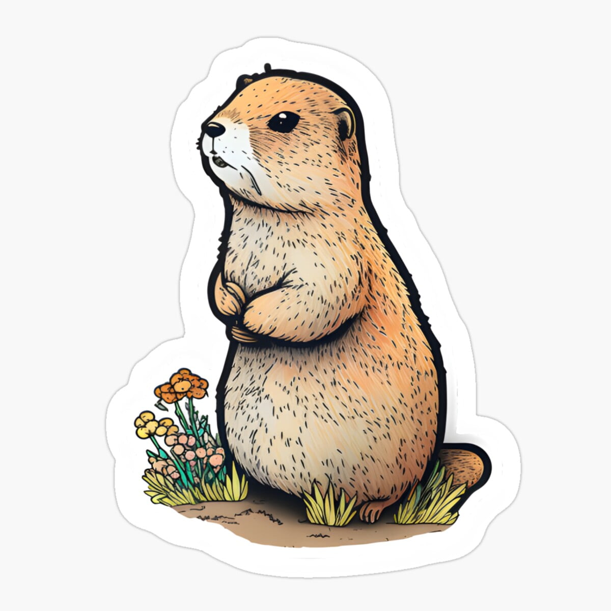 Kira Sticker - Cute Prairie Dog Sticker, Funny Waterproof Decal For Pet ...