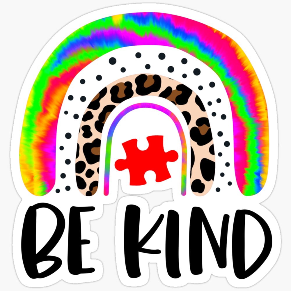 Kira Sticker - Cute Rainbow Puzzle Piece Autism Spectrum Disorder ...