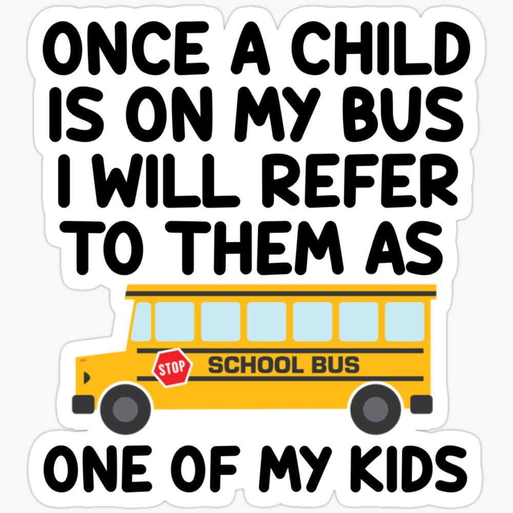 Kira Sticker - Cute School Bus Driver Job Driving Transportation Gift ...
