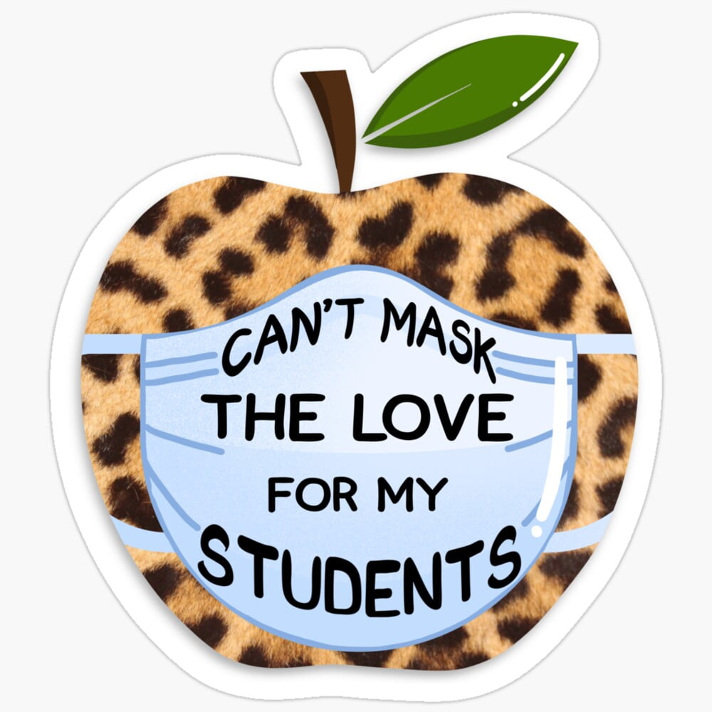 Kira Sticker With Cute Teacher Teaching School Student Mask Gift ...