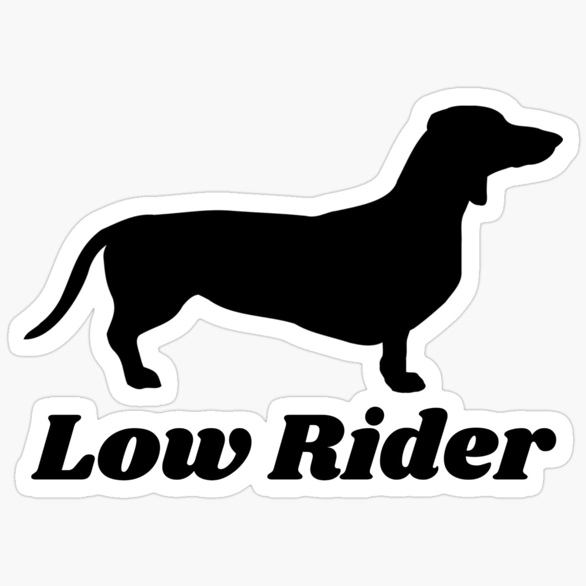 Kira Sticker - Dachshund Dog Low Rider Gifts Sticker, Funny Waterproof ...