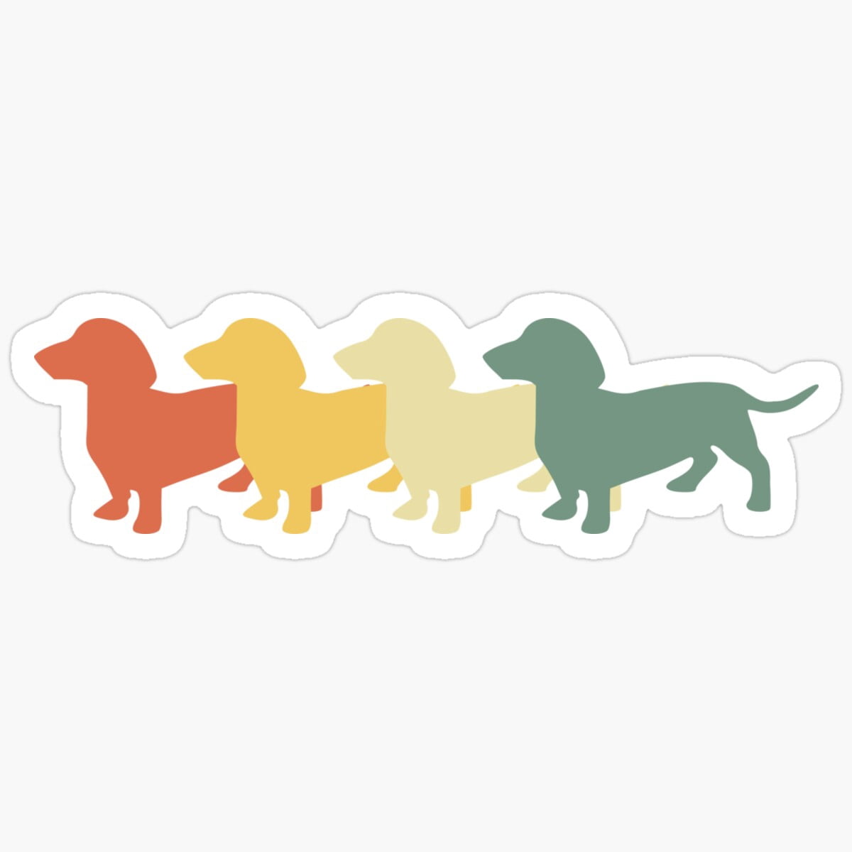 Kira Sticker - Dachshund Vintage Retro Gift Sticker, Funny Waterproof ...