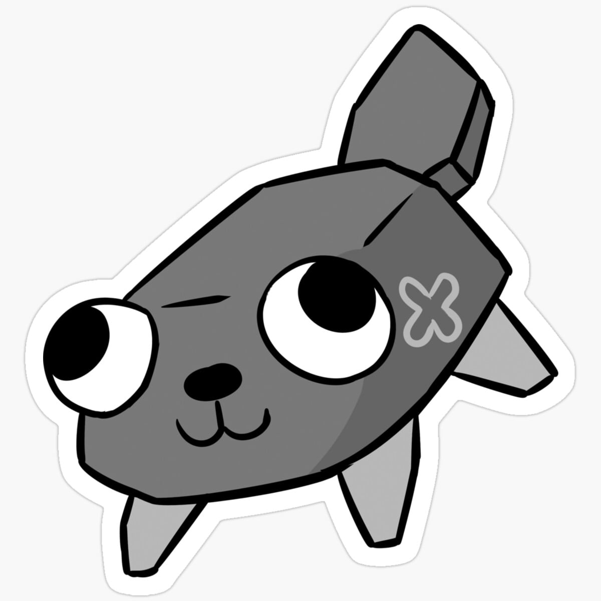 Kira Sticker - Dandy'S World Toon Rock Dog Pebble From Roblox Sticker ...